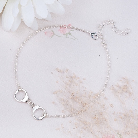 Feminine Edge | Jewelry | Silver Handcuffs Anklet Ankle Bracelet | Poshmark