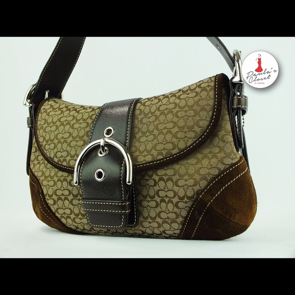Coach | Bags | Authentic Coach Brown C Print Handbag | Poshmark