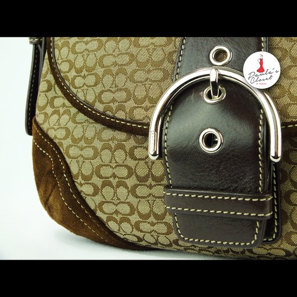 Coach | Bags | Authentic Coach Brown C Print Handbag | Poshmark