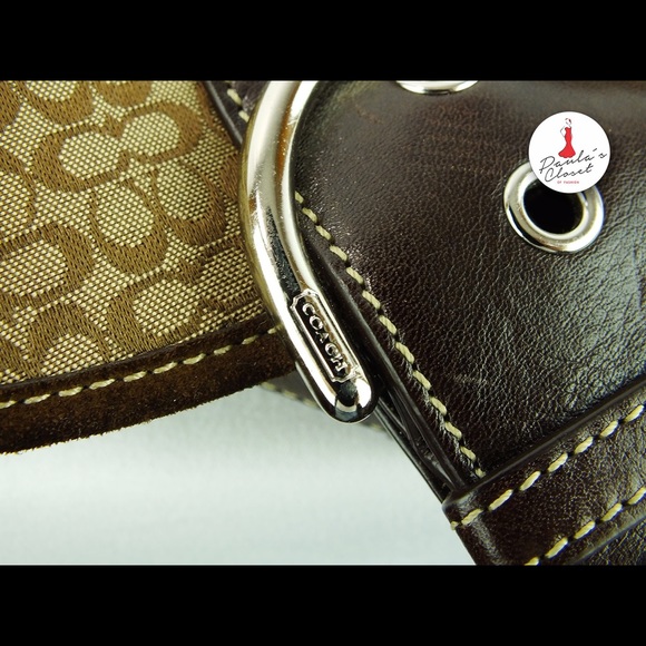 Coach | Bags | Authentic Coach Brown C Print Handbag | Poshmark