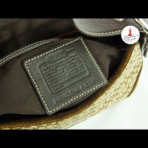 Coach | Bags | Authentic Coach Brown C Print Handbag | Poshmark