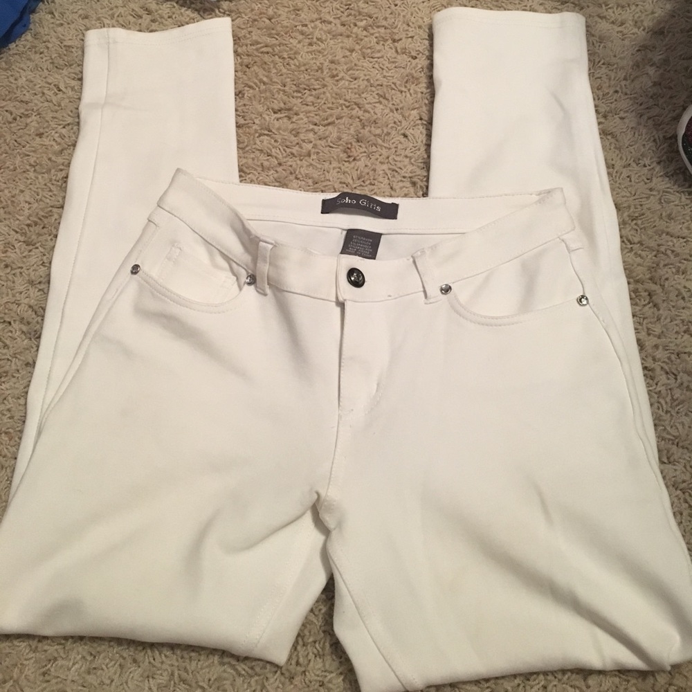 Boutique - Soho Girls White Pants - Gem