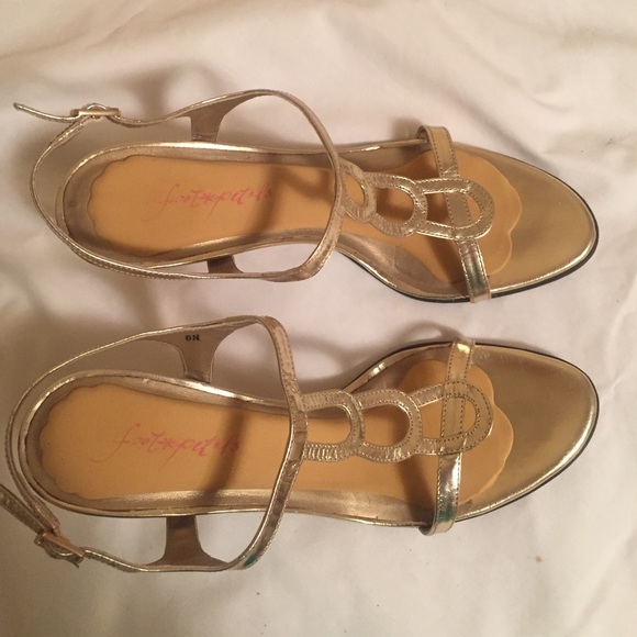Shoes | Metallic Gold Strappy Heels | Poshmark