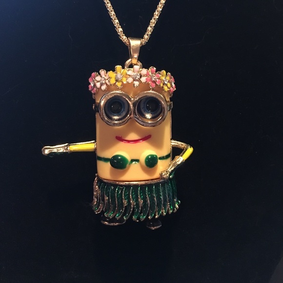 Accessories | Minion Hula Necklace Wgold Chain | Poshmark