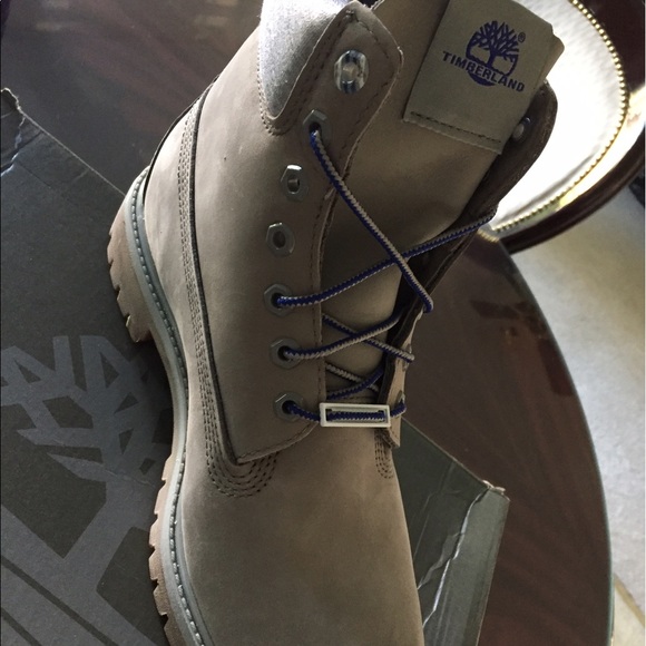 Shoes | Brand New Grey And Blue Timberlands | Poshmark