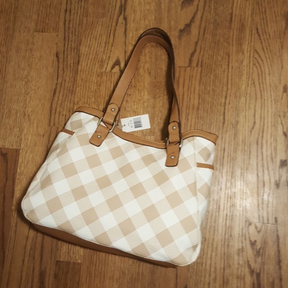 Bolo | Bags | Bolo Plaid Faux Leather Tote Handbag Cocoa | Poshmark