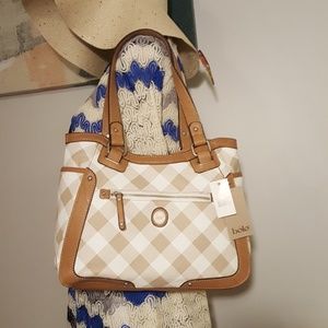 Bolo | Bags | Bolo Plaid Faux Leather Tote Handbag Cocoa | Poshmark