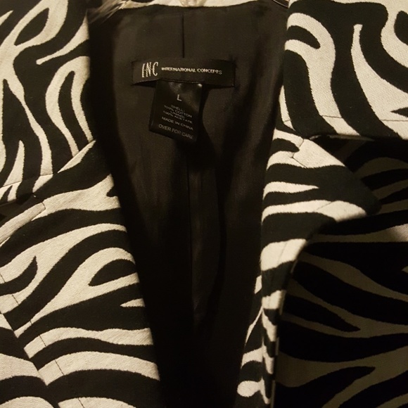 INC International Concepts | Jackets & Coats | Inc Zebra Print Trench ...