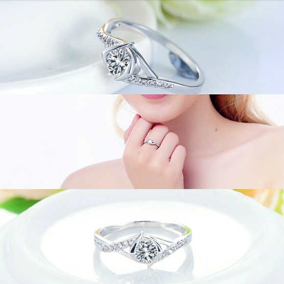 Jewelry | New Diamond Aaa Cz Solid 18k Platinum Ring | Poshmark