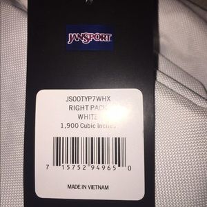 Jansport | Bags | Nwt White Jansport Backpack | Poshmark