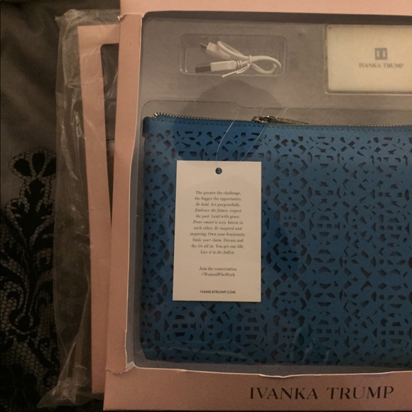Ivanka Trump | Bags | Blue Wallet With Charger By Ivanka | Poshmark