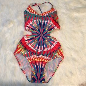Swim | Adorable Geometric Lace Up Monokini Swimsuit | Poshmark