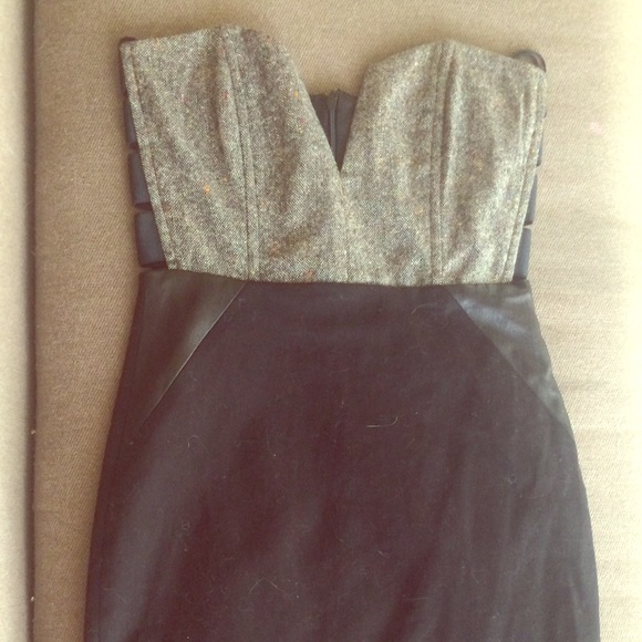 Mason | Dresses | Mason Tweedleather Mini Dress | Poshmark