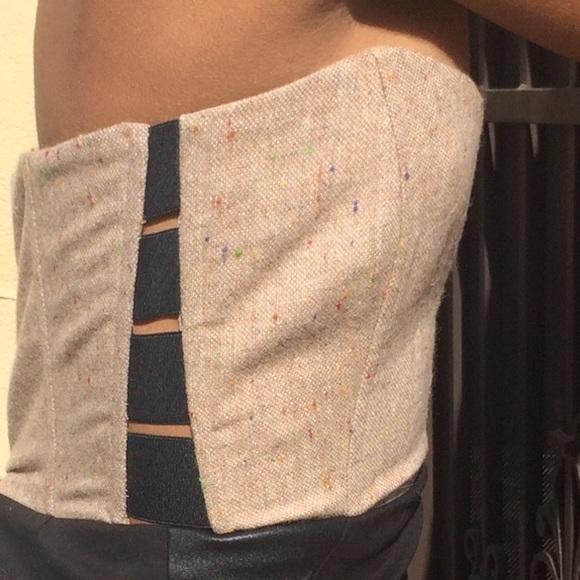 Mason | Dresses | Mason Tweedleather Mini Dress | Poshmark