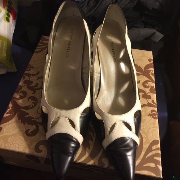 Andiamo | Shoes | Black And White Heels 2w | Poshmark