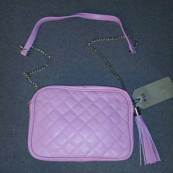 Bags | Pink Diamond Quilted Small Crossbody Purse New | Poshmark