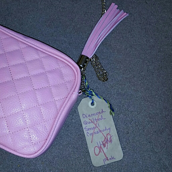 Bags | Pink Diamond Quilted Small Crossbody Purse New | Poshmark