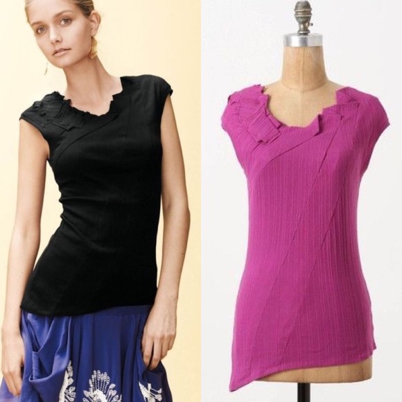 Anthropologie | Tops | Anthropologie One September Ruffled Ribbed Tee ...