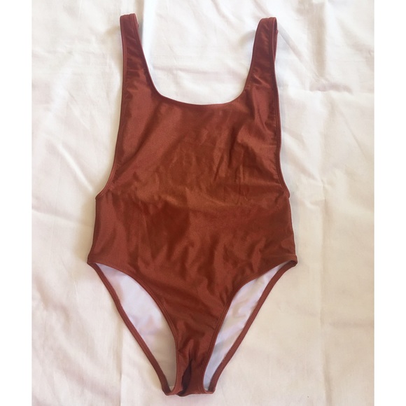 ASOS | Swim | Asos Misguided High Leg Rust One Piece Swimsuit | Poshmark