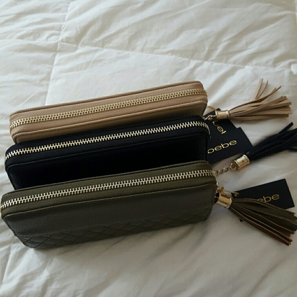 bebe | Bags | New Bebe Logo Quilted Wallet In 3 Colors | Poshmark