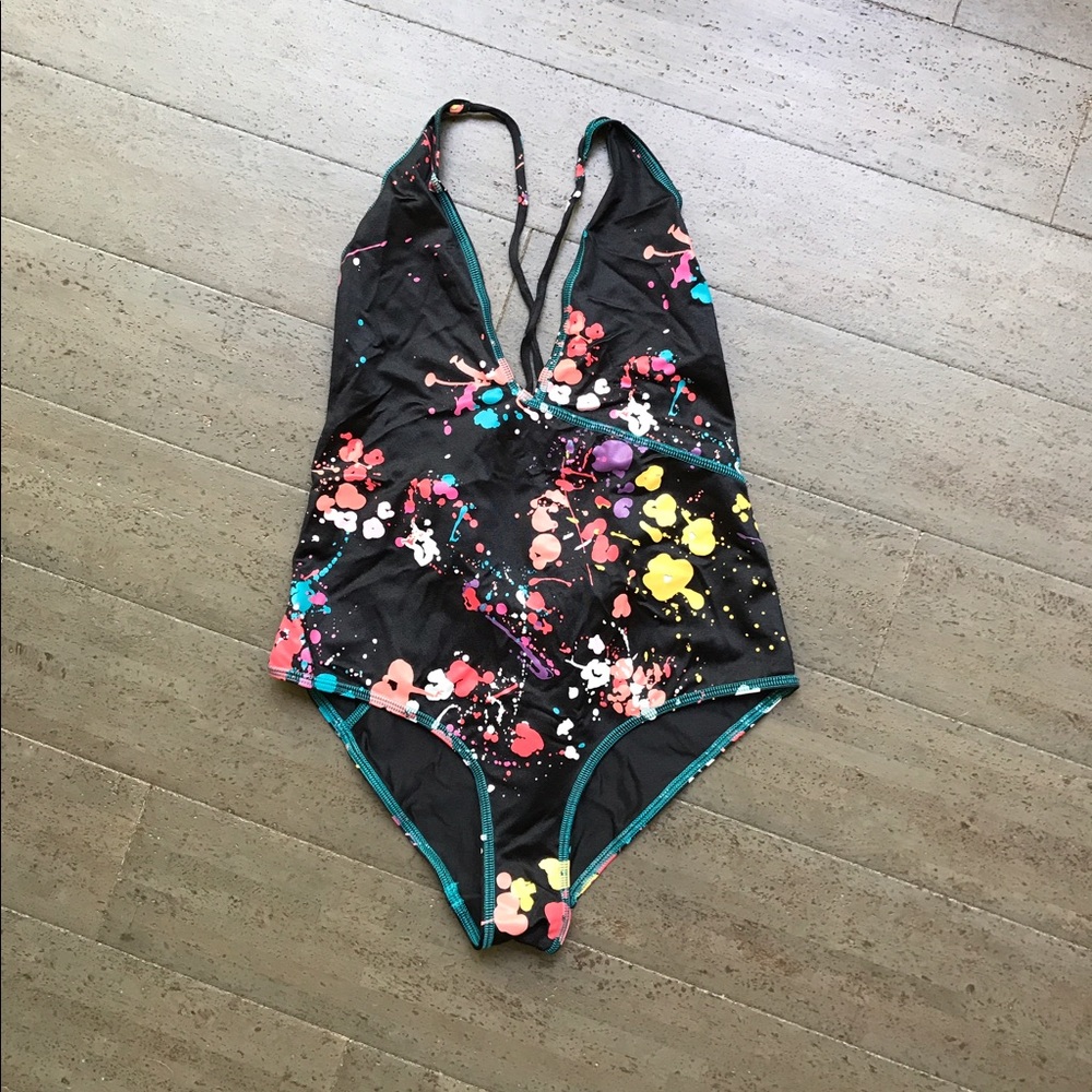 Chloe Splatter Paint Swimsuit - Gem