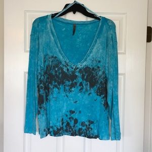 XCVI | Tops | Xcvi Plus Size Tie Dyed Top Nwot Vneck | Poshmark