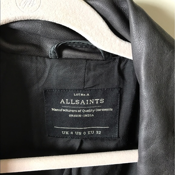 All Saints | Jackets & Coats | Leather Moto Jacket All Saints Size ...