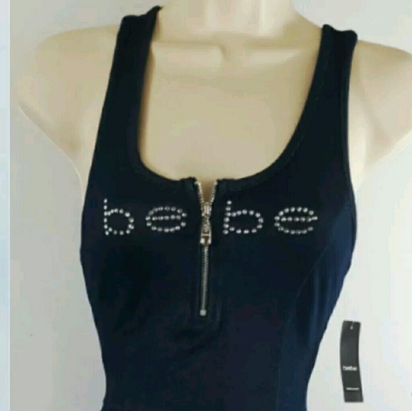 bebe | Dresses | New Bebe Zipper Deming Mini Dress Sexy Dress And ...