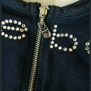 bebe | Dresses | New Bebe Zipper Deming Mini Dress Sexy Dress And ...