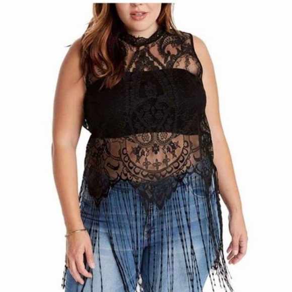 Tops | Lace Top Cover Up | Poshmark