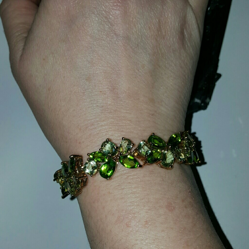 Suzanne Somers Beautiful Cz Peridot Colors Vermeil 92… - Gem