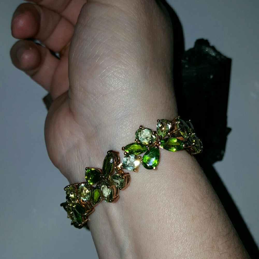 Suzanne Somers Beautiful Cz Peridot Colors Vermeil 92… - Gem