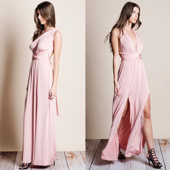 Bare Anthology | Dresses | Multiwear Multiway Pink Maxi Dress | Poshmark