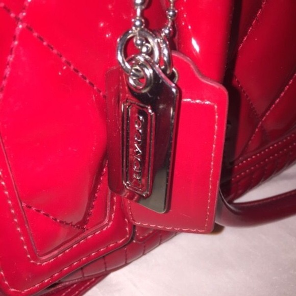 Coach | Bags | Red Coach Patent Leather Hand Bag | Poshmark