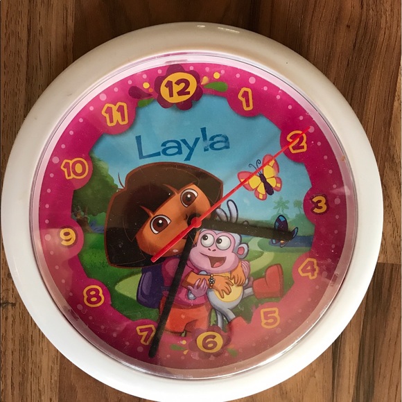 Other | Dora The Explorer Wall Clock With Name Layla | Poshmark