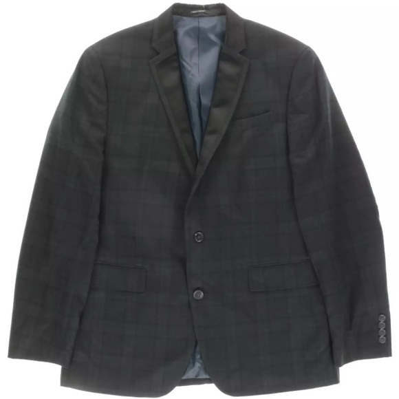 Bar III | Suits & Blazers | Bar Iii Tartan Gray Double Vent Plaid ...