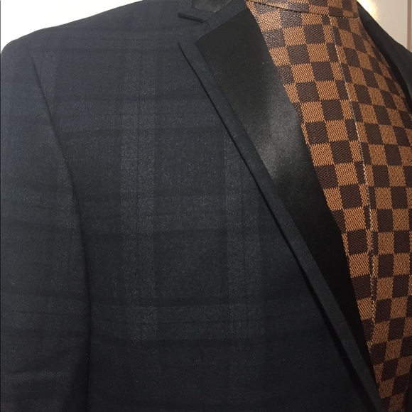 Bar III | Suits & Blazers | Bar Iii Tartan Gray Double Vent Plaid ...