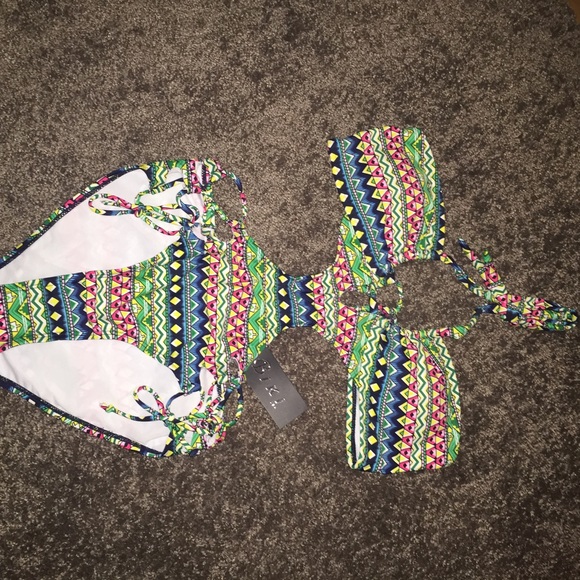 Swim | Multi Color Cut Out Monokini Swimsuit | Poshmark