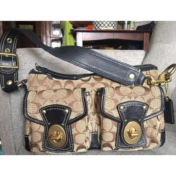 Coach | Bags | Coach Classic Monogrammed Handbag | Poshmark