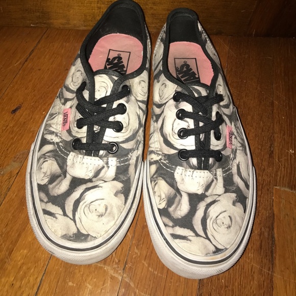 Vans | Shoes | Rose Designed Vans | Poshmark