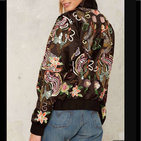 Nasty Gal | Jackets & Coats | Ocposh3 Tina Embellished Bomber Jacket | Poshmark