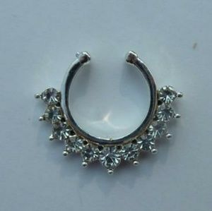 Jewelry | New Silver Fake Septum Ring Silver Fake Nose Ring | Poshmark