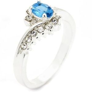 Jewelry | Sparkle Allure Blue Crystal Cocktail Ring | Poshmark