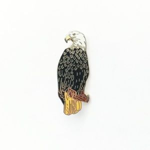 Vintage | Accessories | Vintage Perched Eagle Enamel Pin | Poshmark