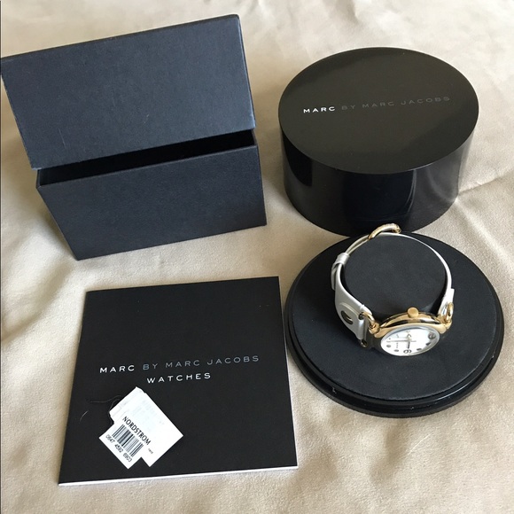 Marc By Marc Jacobs | Accessories | Marc Jacobs Leather White And Gold ...