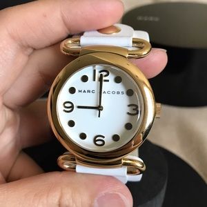 Marc By Marc Jacobs | Accessories | Marc Jacobs Leather White And Gold ...