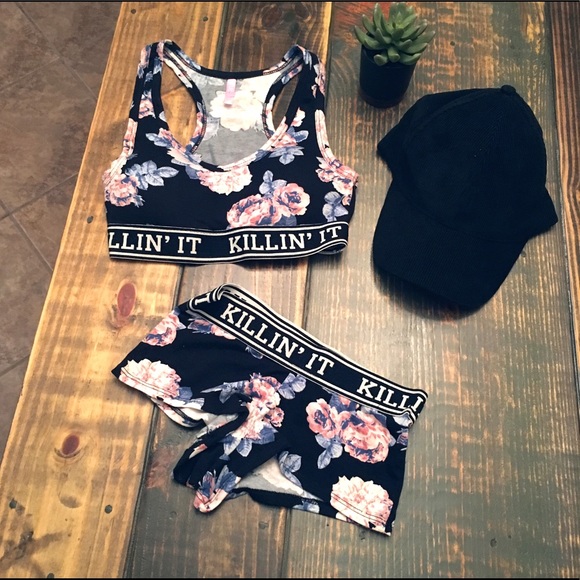 Rue21 | Intimates & Sleepwear | Nwt Rose Killin It Sports Bra Boyshorts ...