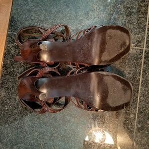 Guess | Shoes | Guess Leather Strappy High Heel Sandals | Poshmark