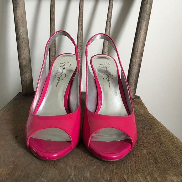 Jessica Simpson | Shoes | Jessica Simpson Hot Pink Open Toed Dressy ...