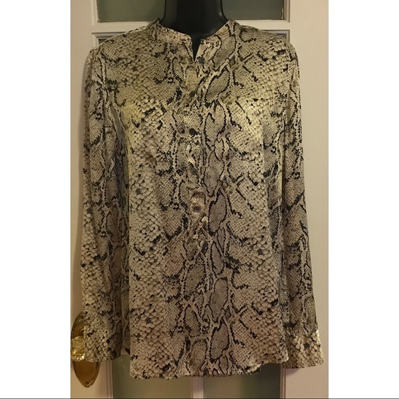 Equipment | Tops | Python Print 0 Silk Blouse From Equipment | Poshmark